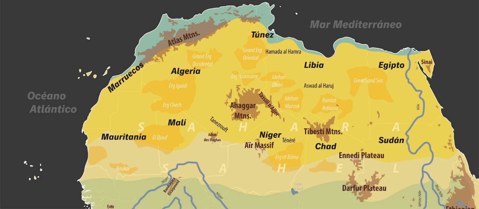 Mapa del desierto del Sahara y Información detallada - Blog de Viajes